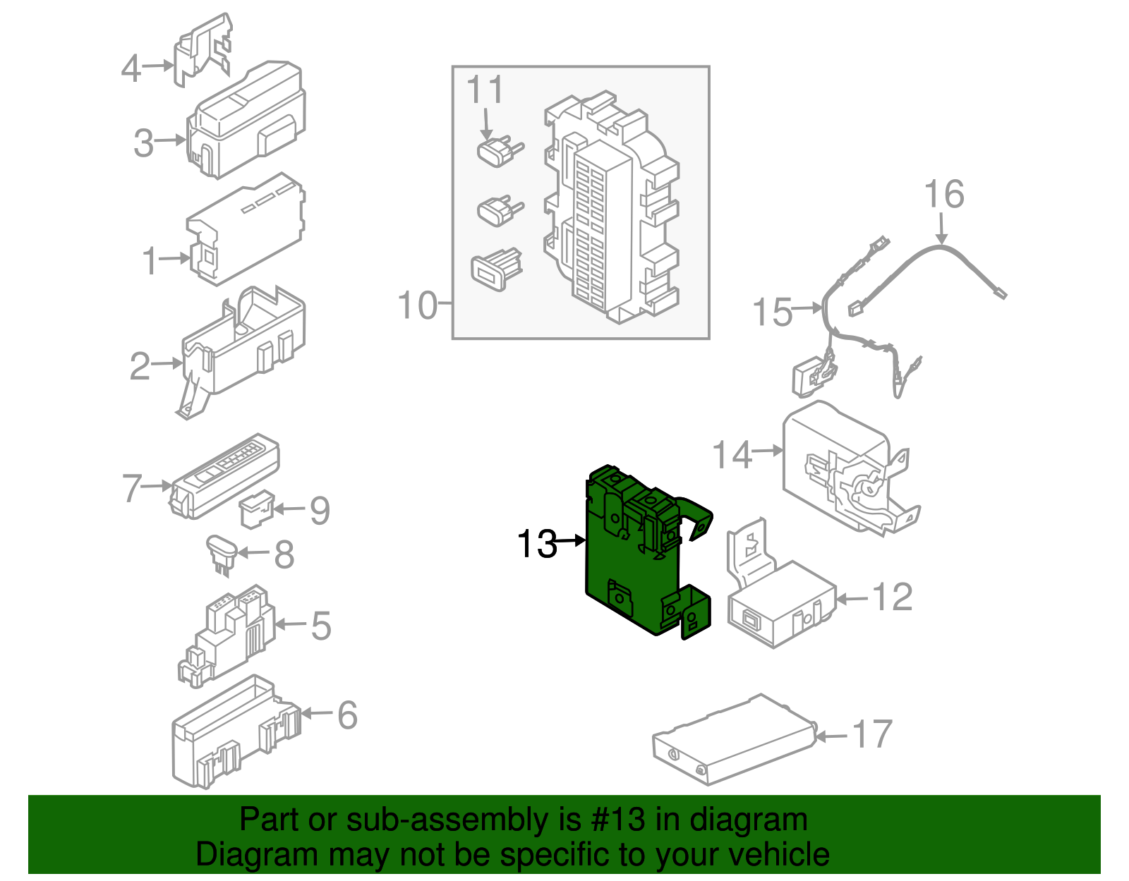 2007 Nissan Murano Control Module 284B1-CC54A | Nissan Parts Central