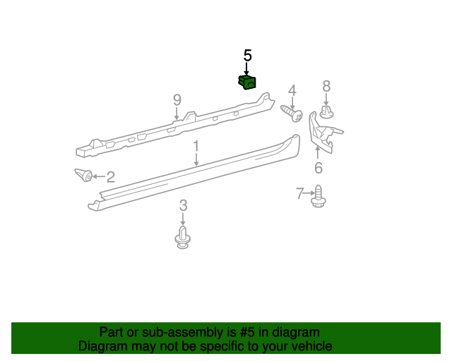 90189-06177 - Fender Liner Grommet - 2000-2015 Toyota | OEM Genuine Parts