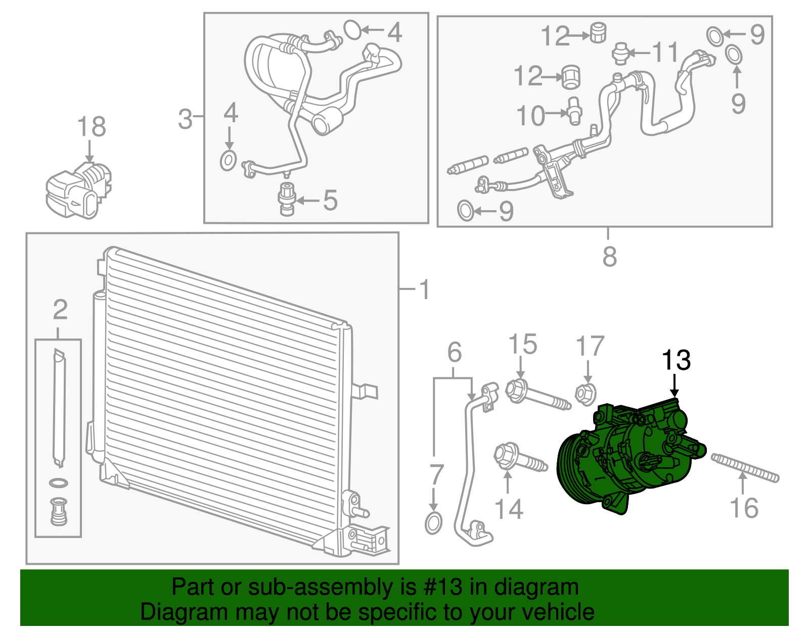 2013-2023 GM (Replaces 86801131) Compressor Kit 85639499 GM ...