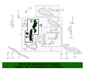 2010-2015 Lexus Side Support 53202-0E020 | OEM Parts Online