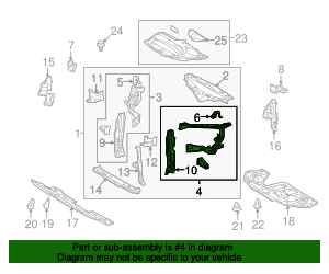 53203-0E020 - Radiator Support Side Panel 2010-2015 Lexus RX350 ...