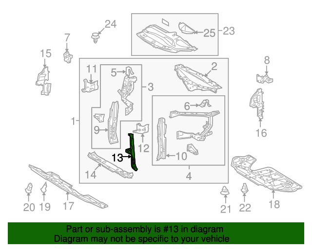 2010-2015 Lexus Hood Latch Support 53208-0E020 | AutoNationParts.com