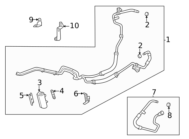 2021-2024 GM Transmission Fluid Cooler Pipe Bracket 84053139 | GM Parts ...