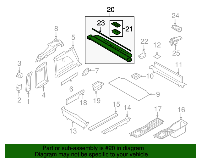 51477402708 - 2014-2018 BMW X5 Luggage Cover (51-47-7-402-708) | BMW of ...