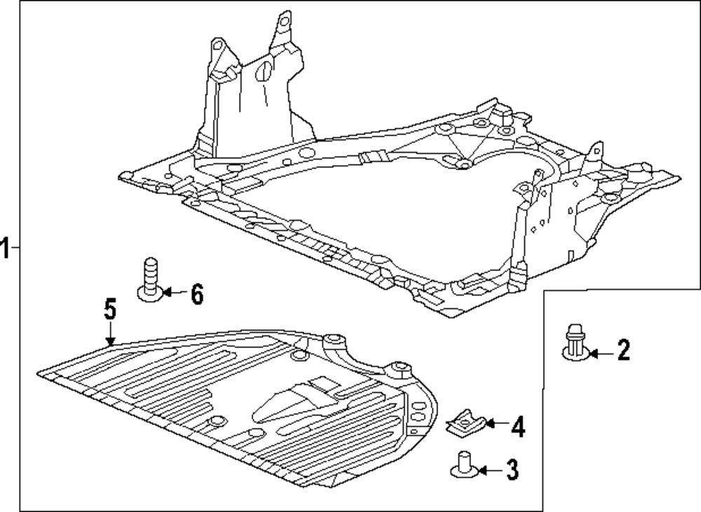 2023-2025 Honda HR-V Under-Body Shield 74110-3W0-A01 | OEM Parts Online