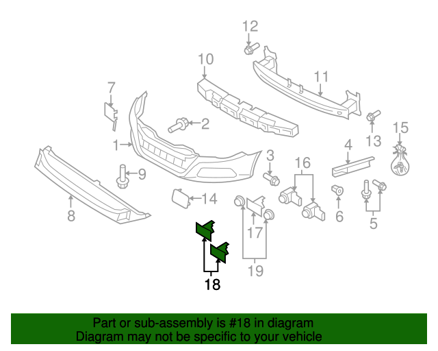 2009-2012 Volkswagen CC Park Sensor Mount Bracket 3C8-919-493-A | OEM ...