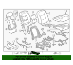 2014-2020 GM Jet Black Passenger Seat Adjuster Finish Cover 23218769 ...