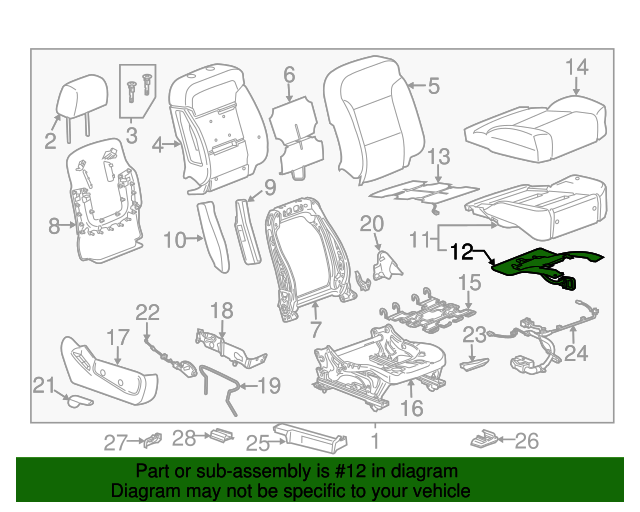 2017-2019 GM Airbag Front Passenger Presence Module 84381565 | GmPW