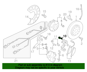 N-909-488-02 - Disc Brake Caliper Bracket Mounting Bolt 2004-2018 Audi ...