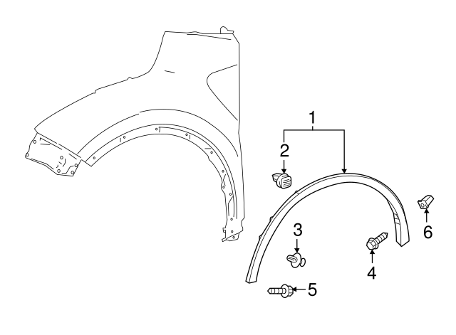75601-F4010 - Wheel Opening Molding - 2018-2022 Toyota C-HR | OEM ...