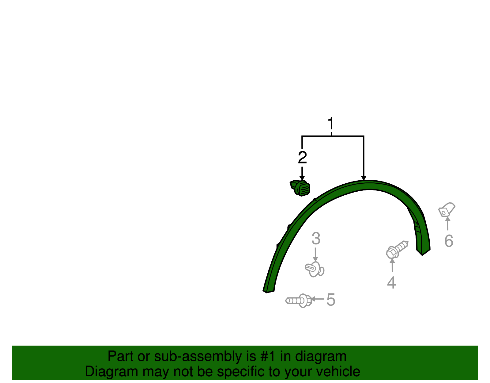 2018-2022 Toyota C-HR Wheel Opening Molding 75601-F4010 | OEM Parts Online