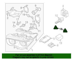 61138352576 - 2002-2008 BMW Plug (61-13-8-352-576) | BMW of South ...