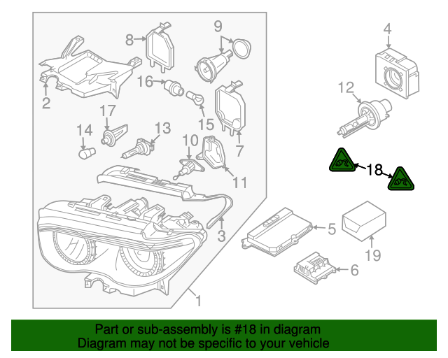 61138352576 - 2002-2008 BMW Plug (61-13-8-352-576) | BMW of South ...
