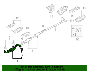 2014-2017 Hyundai Azera Front Pipe 28610-3R410 | QuirkParts