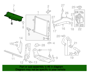 23362367 - Radiator Air Upper Seal 2016-2019 Cadillac ATS | Gateway ...