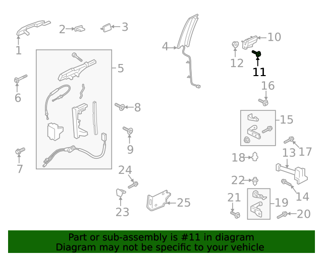 2015-2021 Ford Handle, Inside Bolt W503258-S437 | TascaParts.com