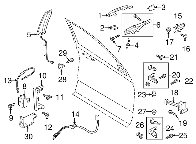 2018-2019 Ford Handle Base JL1Z-7826685-D | TascaParts.com