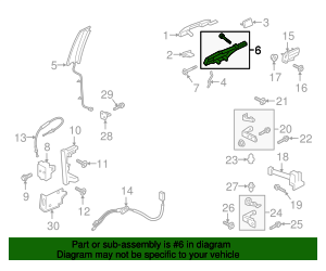 2018-2019 Ford Handle Base JL1Z-7826685-D | TascaParts.com