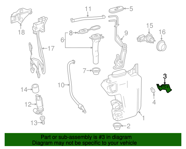 231-869-02-14 - Washer Reservoir Bracket 2013-2020 Mercedes-Benz ...