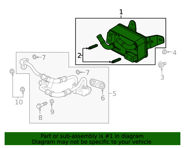 2019-2021 GM Automatic Transmission Fluid Cooling Exchanger 24288625 ...