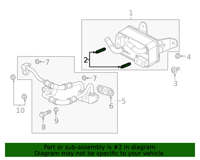 24238097 - Automatic Transmission Fluid Cooler Line Stud 2007-2023 GM ...