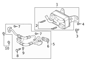 2019-2023 GM Automatic Transmission Fluid Cooler Inlet and Outlet Line ...