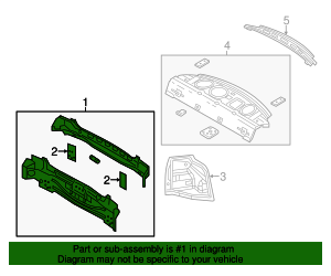 2011-2014 Dodge Charger Rear Body Panel 68037874AF | TascaParts.com