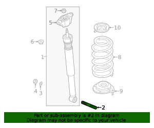 2018-2019 Mazda 6 Shock Mount Stud 9YA9-01-410 | TascaParts.com