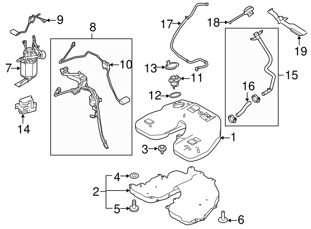 LR026196 - Fuel Tank Access Cover 2016-2021 Land Rover ...