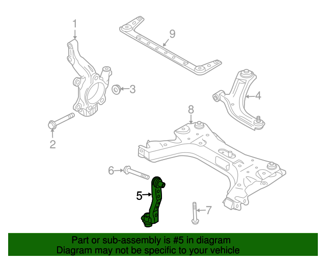 2009-2014 Nissan Cube Control Arm 54525-ED001 | Nissan Parts Plus