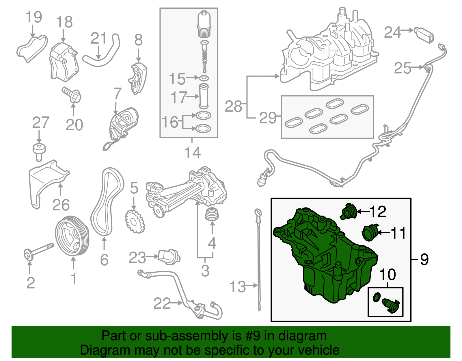 FL3Z-6675-C - Oil Pan - 2015-2017 Ford F-150 | Lasco Auto Parts
