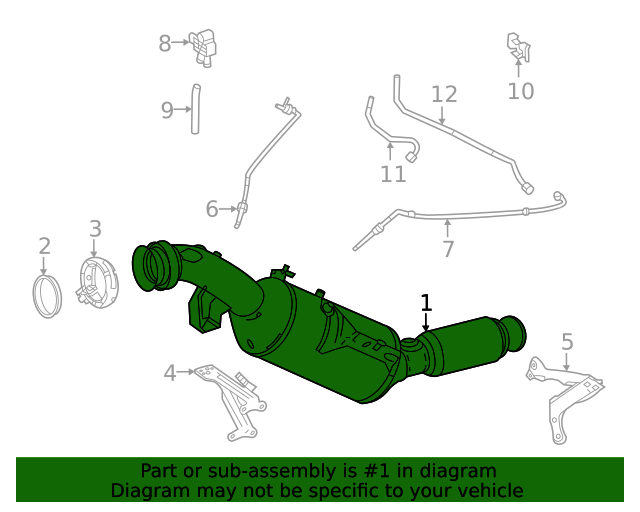 907490260164 - Converter & Pipe - 2014-2022 Mercedes-Benz ...