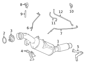 2014-2022 Mercedes-Benz Converter & Pipe 907490260164 | MB Parts Center