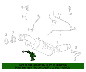 907-492-35-00 - Converter & Pipe Upper Bracket 2014-2022 Mercedes-Benz ...