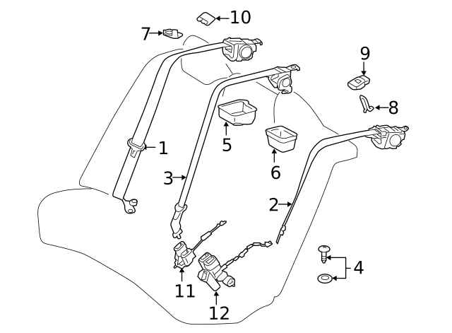 73717-02740-C0 - Cover, Child Restraint Seat Tether Anchor - 2019-2021 ...