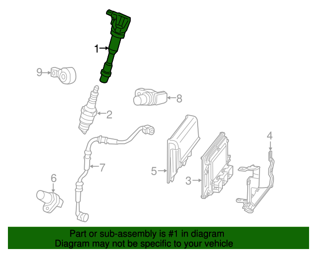 2013 Acura ILX Coil Assembly B, Plug Top 30521-RBJ-S01 | Acura Parts Now