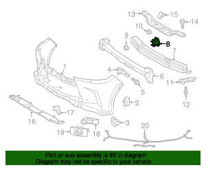 52025-60031 - Rail Extension - 2008-2011 2013-2020 Lexus LX570 | My L Parts