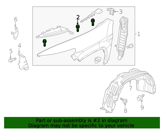 06510977AA - Fender Screw - 2013-2017 Mopar | Mopar Parts Canada