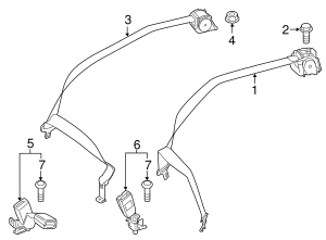205-860-96-01 - Seat Belt Receptacle 2015-2022 Mercedes-Benz ...