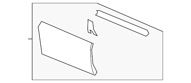 2003-2007 GM Driver Side Rear Door Lower Molding with Support, Rivets ...