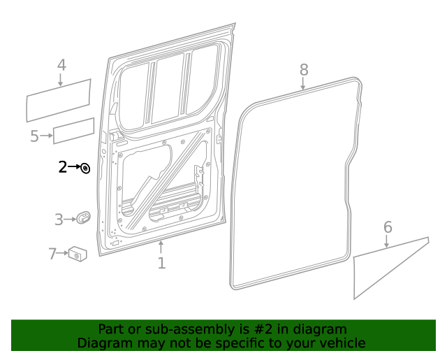 003-997-57-86 - Door Shell Hole Plug 2010-2023 Mercedes-Benz | Mercedes ...