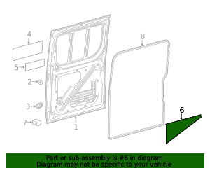 639-602-03-80 - Sliding Door Shell Insulator 2010-2023 Mercedes-Benz ...