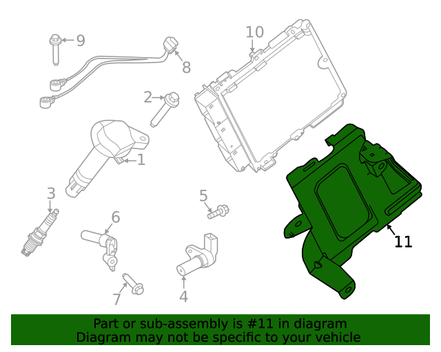 2020-2023 Ford Engine Control Module (ECM) Bracket LK4Z-12A659-B | OEM ...