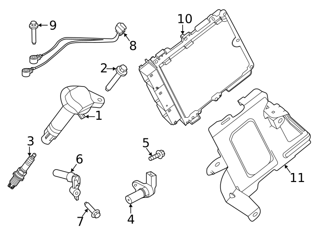 2020-2023 Ford Engine Control Module (ECM) Bracket LK4Z-12A659-B | OEM ...