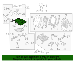 2015-2016 Kia Sedona Cushion Cover 88260-A9110DL2 | OEM Parts Online