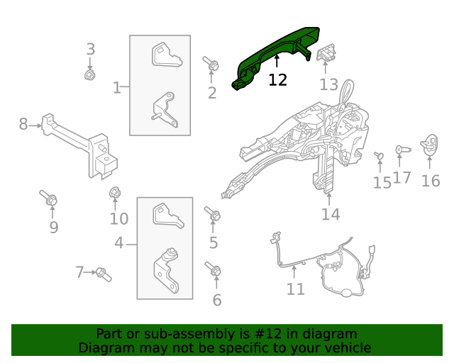 2021-2023 Ford Handle, Outside M1PZ-7822404-GAPTM | OEM Parts Online