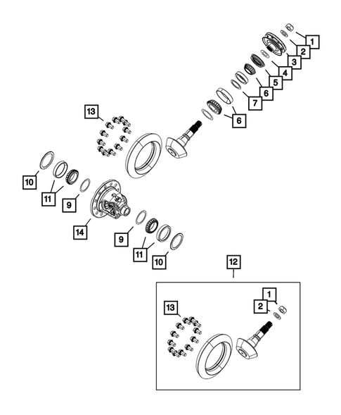 Rear Axle; Housing, Differential and Vent for 2019 Ram 1500 | Mopar eStore