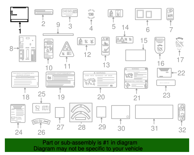 166-584-94-00 - Label 2016-2019 Mercedes-Benz | Mercedes-Benz USA Parts