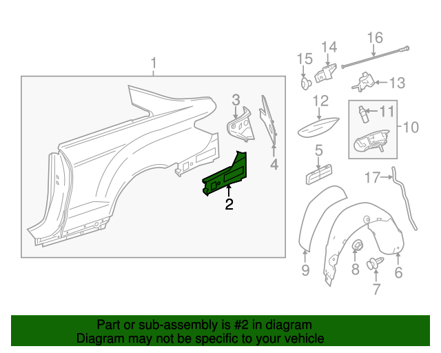 207-630-04-60 - Quarter Panel Extension 2010-2017 Mercedes-Benz ...