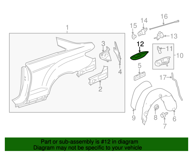 207-757-01-06 - Fuel Filler Door 2010-2017 Mercedes-Benz ...
